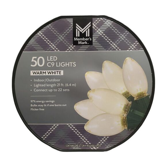 Member's Mark | Holiday | Members Mark Led C9 Indooroutdoor Lights Warm ...
